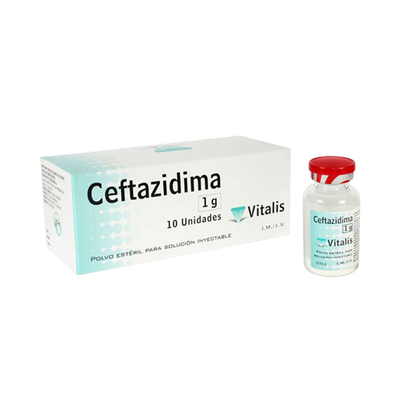 CEFTAZIDIMA 1GR X 1AMP VITALIS | FarmaBien