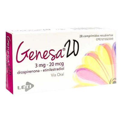 GENESA 20 3MG-20MCG X 28 COMP | FarmaBien
