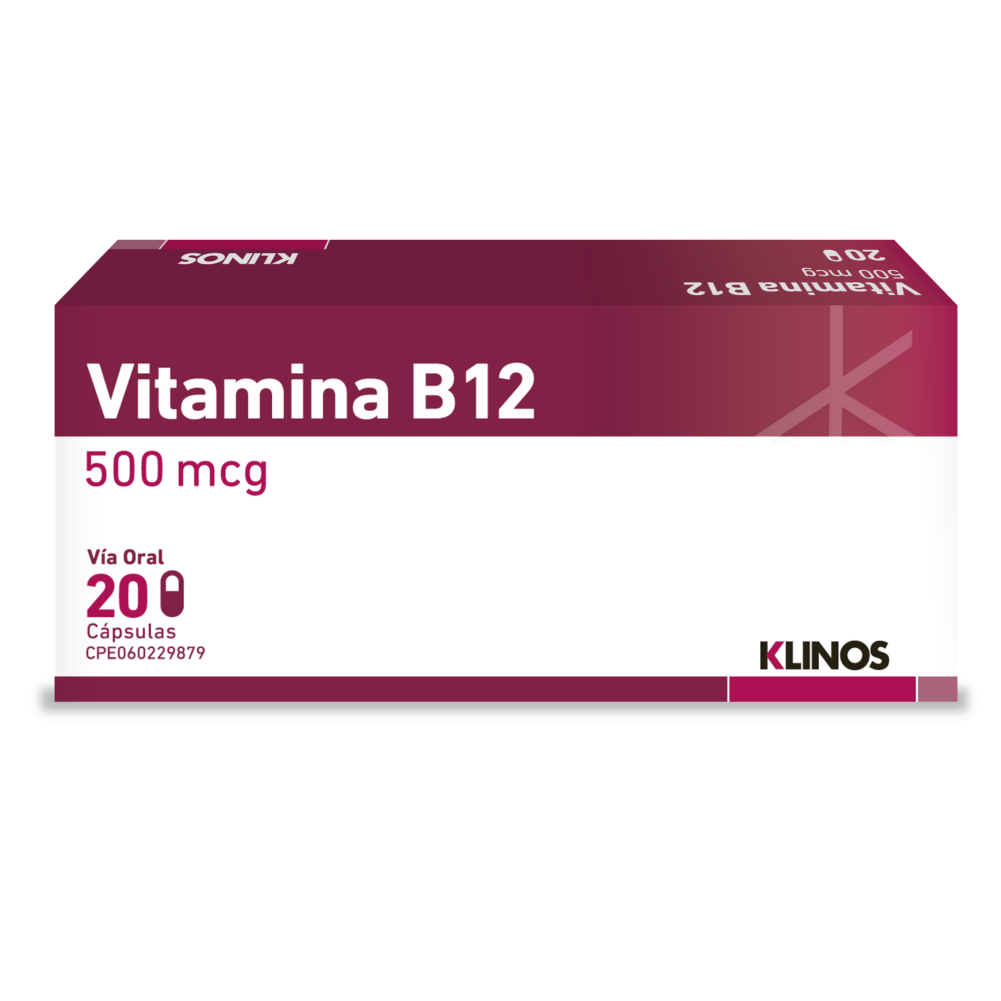VITAMINA B12 500MCG X 20CAP | FarmaBien