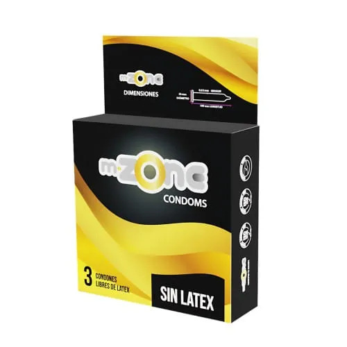 PRESERVATIVO M-ZONE SIN LATEX X 3UND | FarmaBien