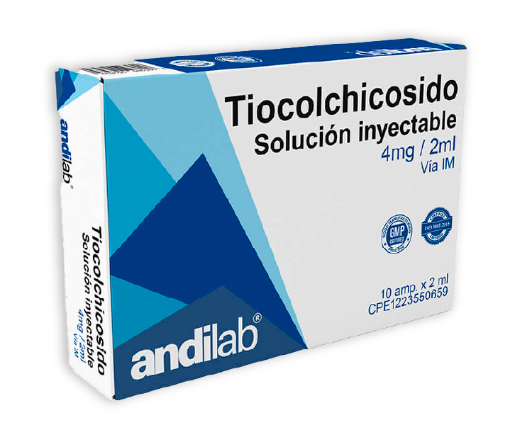 TIOCOLCHICOSIDO I.M 4MG/2ML X 1 AMP | FarmaBien