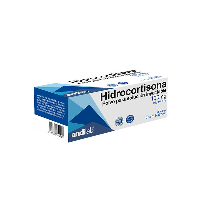 HIDROCORTISONA 100MG X 1 AMP ANDILAB | FarmaBien